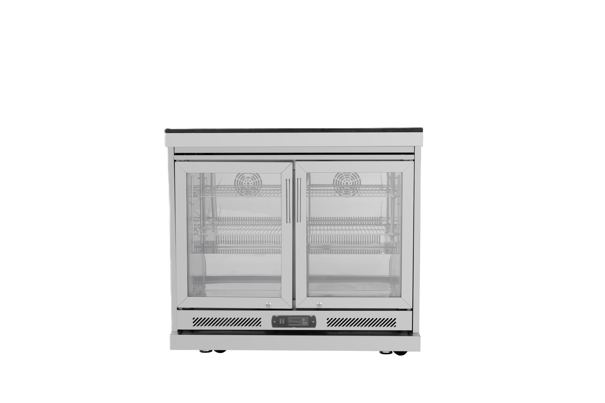 38 in. Sunzout Outdoor Double Refrigerator with Cabinet For Modular Ou ...