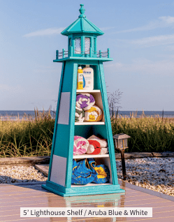 Garden Lighthouse Shelf- Poly – Sunzout Outdoor Spaces LLC